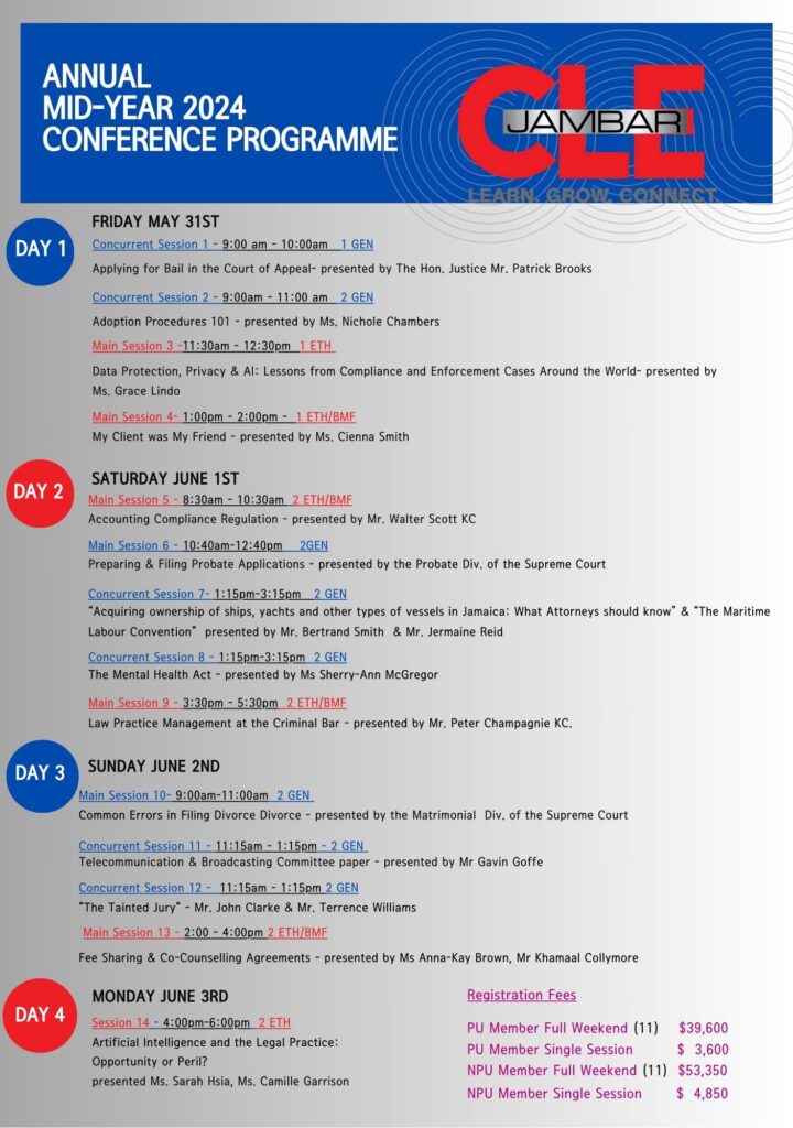 The Jamaican Bar Association | Annual Mid-Year Conference 2024